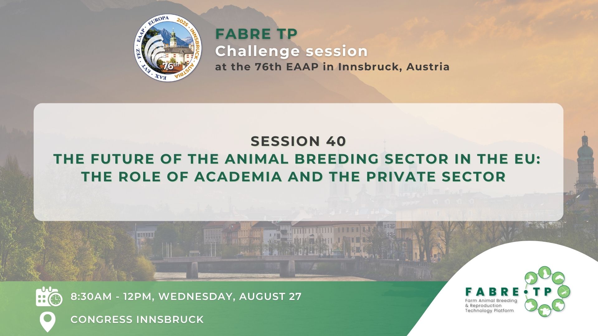 FABRE TP Challenge Session at EAAP 2025 - EFFAB